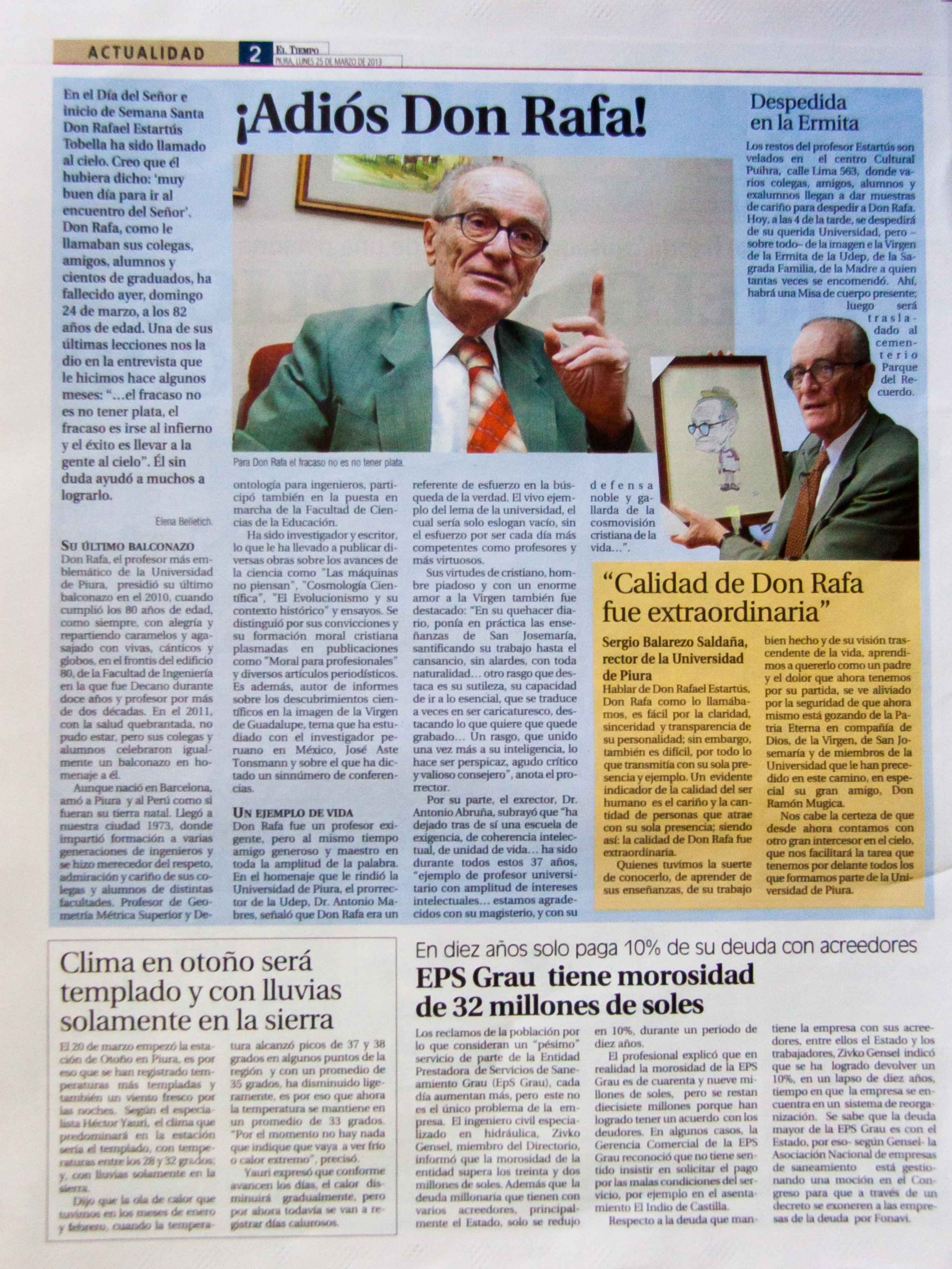 ¡Adios a don Rafa! » UDEP Hoy